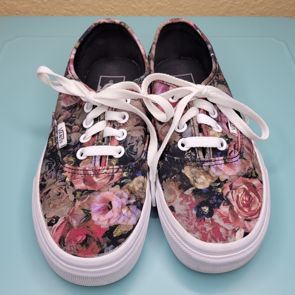 Vans | Shoes | Vans Dark Floral Low Tops | Poshmark